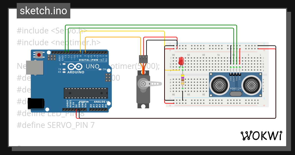 Portão - Mundo Senai - Wokwi ESP32, STM32, Arduino Simulator