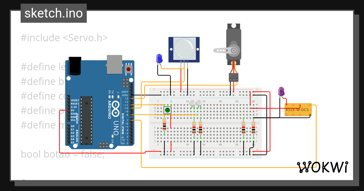 Sistema Garagem - Wokwi ESP32, STM32, Arduino Simulator