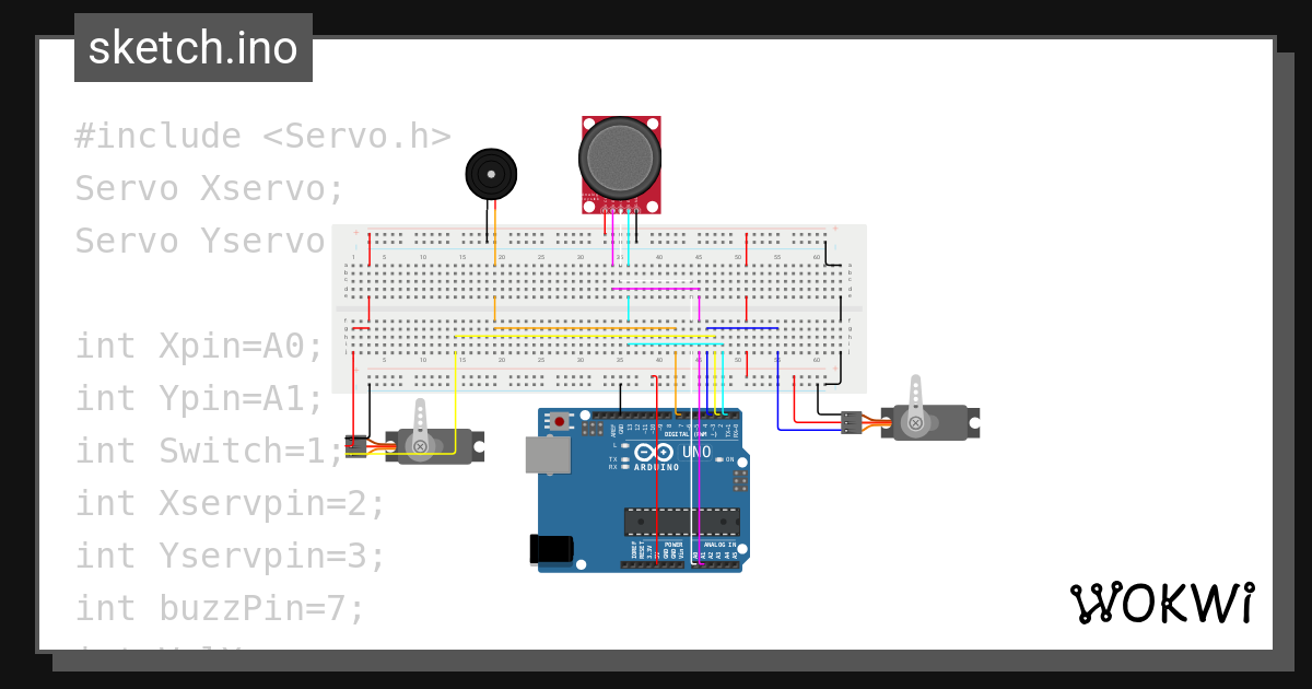 Servo Control With Joystick Wokwi Esp32 Stm32 Arduino Simulator 2205