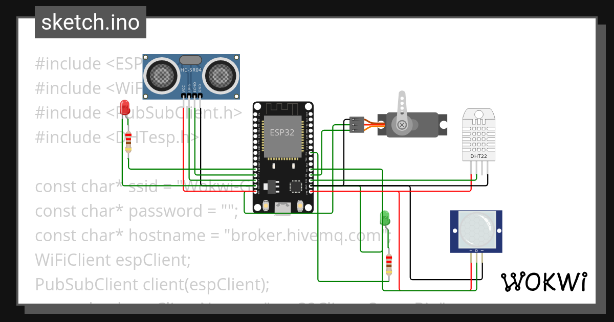 Smart Waste bin - NTI 2024 - Wokwi ESP32, STM32, Arduino Simulator