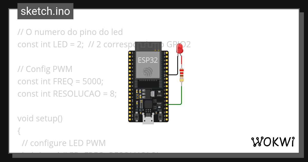 ledcWrite - Wokwi ESP32, STM32, Arduino Simulator
