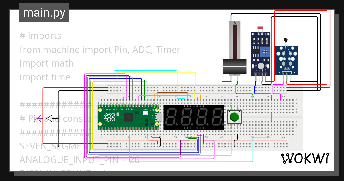 Voltage reader 2 - Wokwi ESP32, STM32, Arduino Simulator