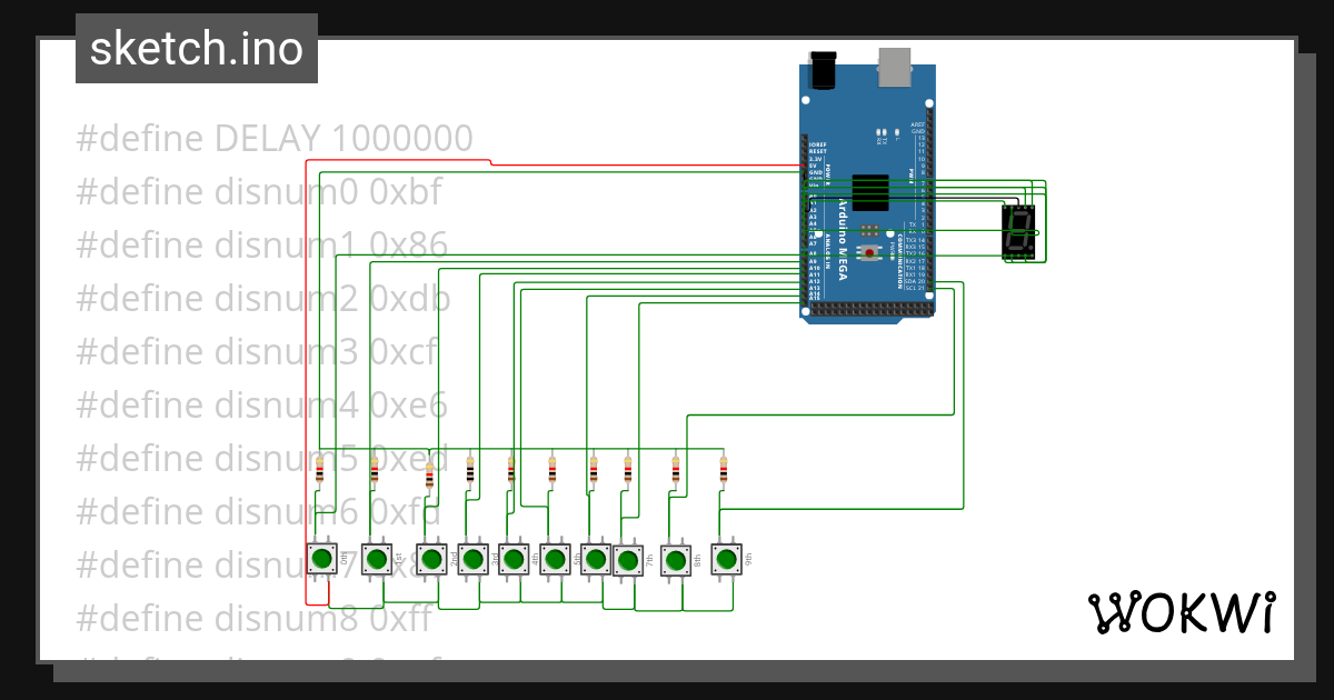 7segbuttonpressdisplaynumber0to9 Wokwi Esp32 Stm32 Arduino 1983