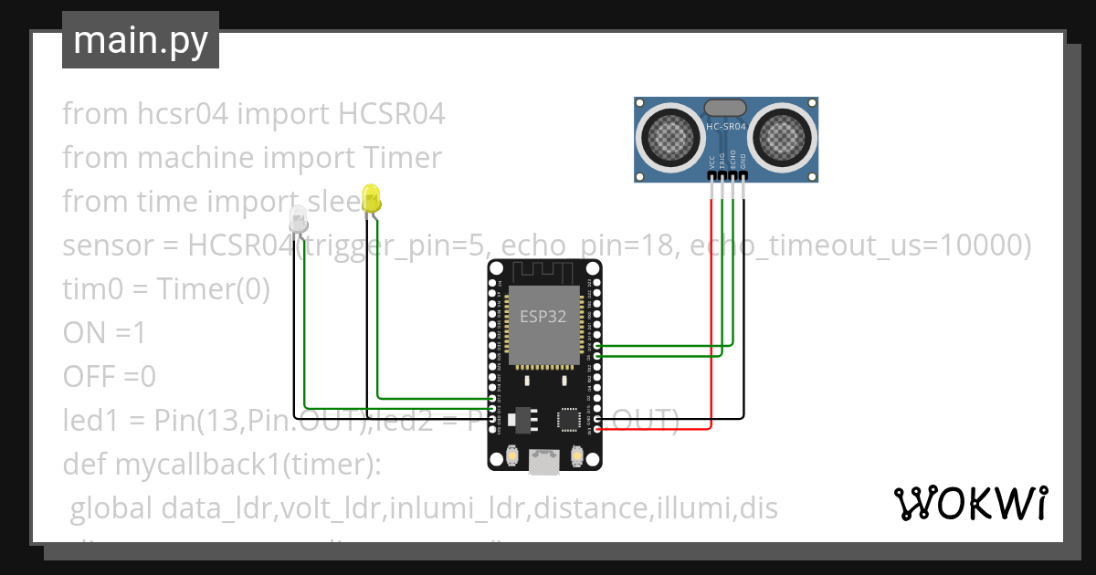 MicroPython ultra sonic - Wokwi ESP32, STM32, Arduino Simulator MicroPython ultra sonic - Wokwi ESP32, STM32, Arduino Simulator
