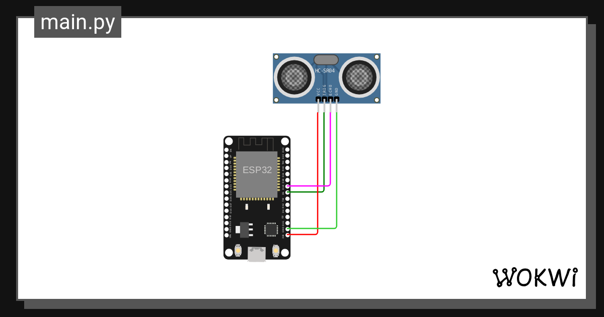 วัดระยะ1 Wokwi Esp32 Stm32 Arduino Simulator