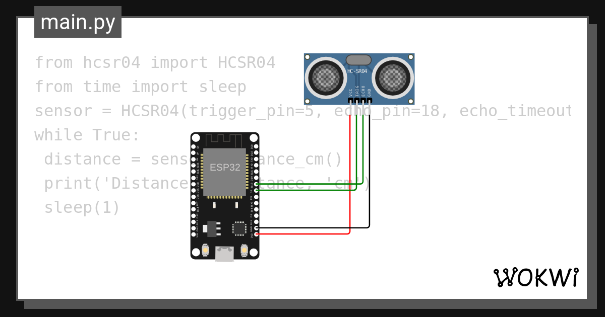 วัดระยะsigma Wokwi Esp32 Stm32 Arduino Simulator