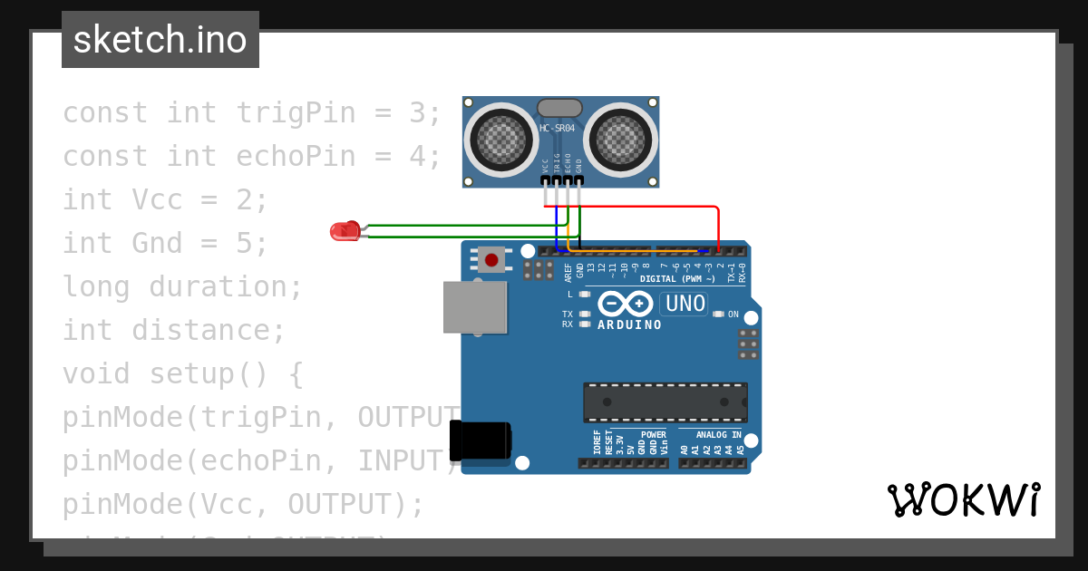 Ultra Sonic Sensor Using Aurdino Only Wokwi Esp32 Stm32 Arduino Simulator