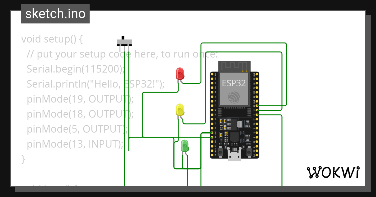 led traffic project - Wokwi ESP32, STM32, Arduino Simulator