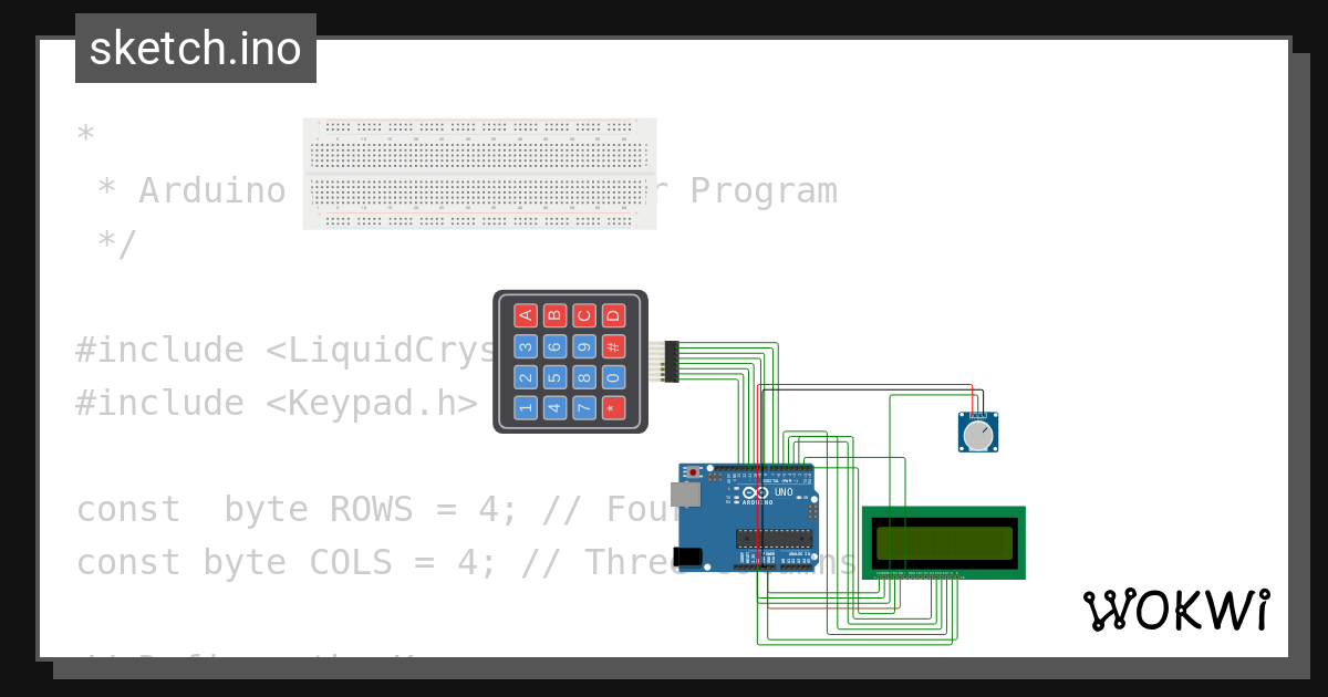 4x4 Calculator Incomplete Wokwi Esp32 Stm32 Arduino Simulator