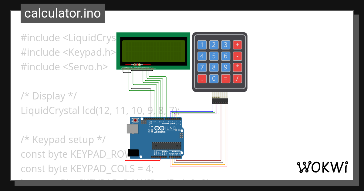 calculator.ino - Wokwi ESP32, STM32, Arduino Simulator