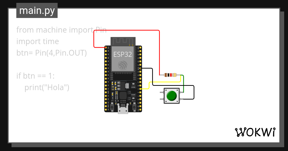 Pulsador Wokwi Esp32 Stm32 Arduino Simulator 