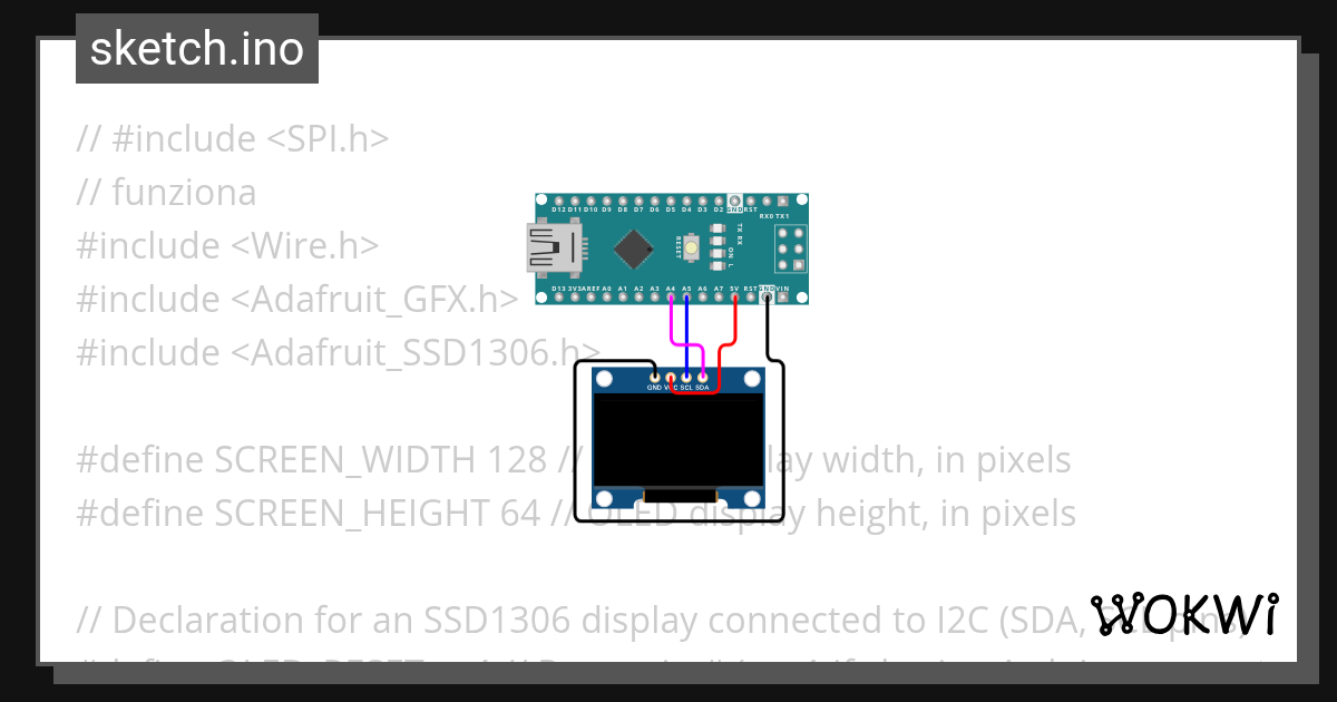 Nano_oled print data - Wokwi ESP32, STM32, Arduino Simulator