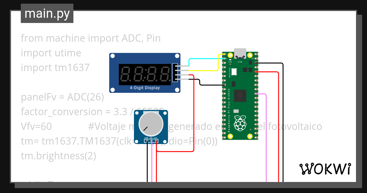 Medicion Panelfv Wokwi Esp32 Stm32 Arduino Simulator 