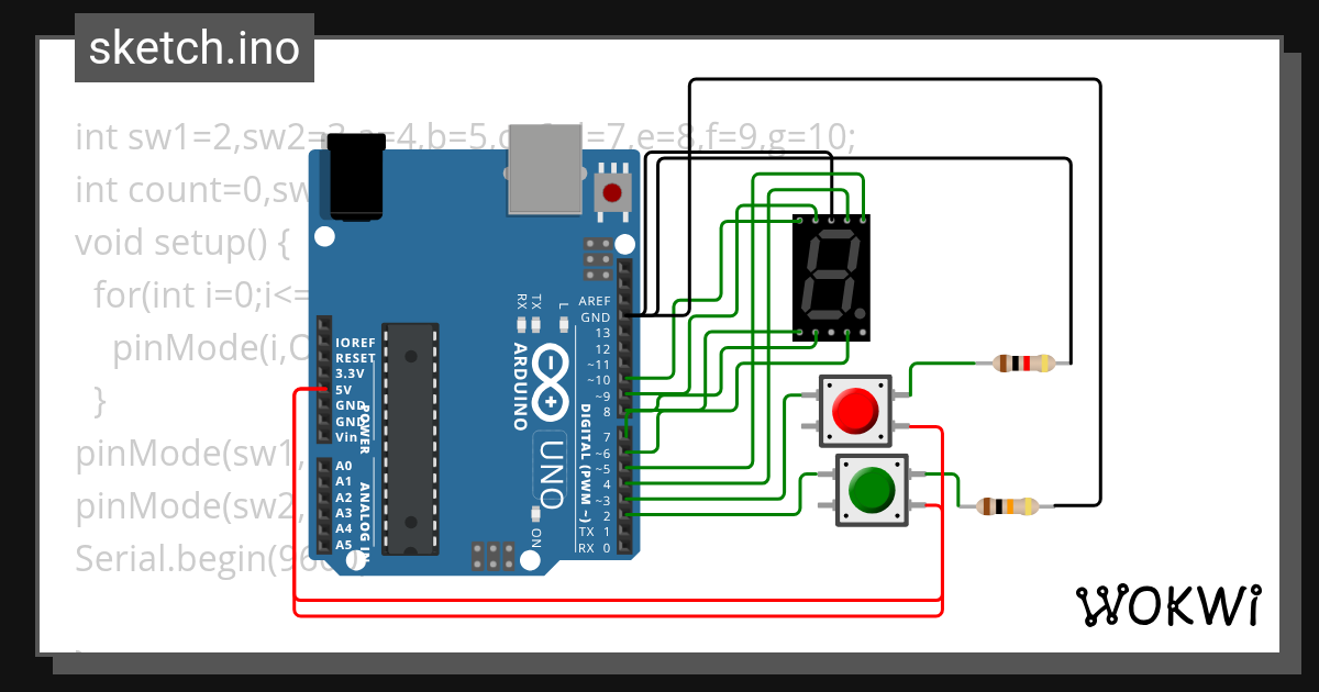 switch up and down sak - Wokwi ESP32, STM32, Arduino Simulator