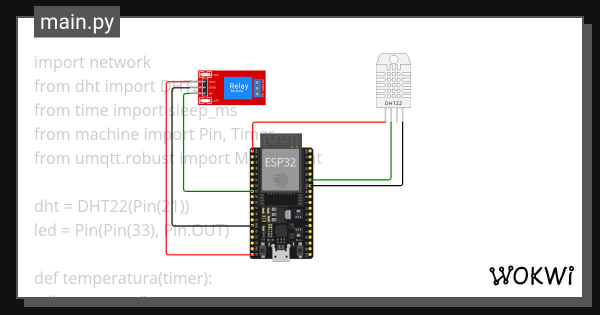 temperatura-relay - Wokwi ESP32, STM32, Arduino Simulator