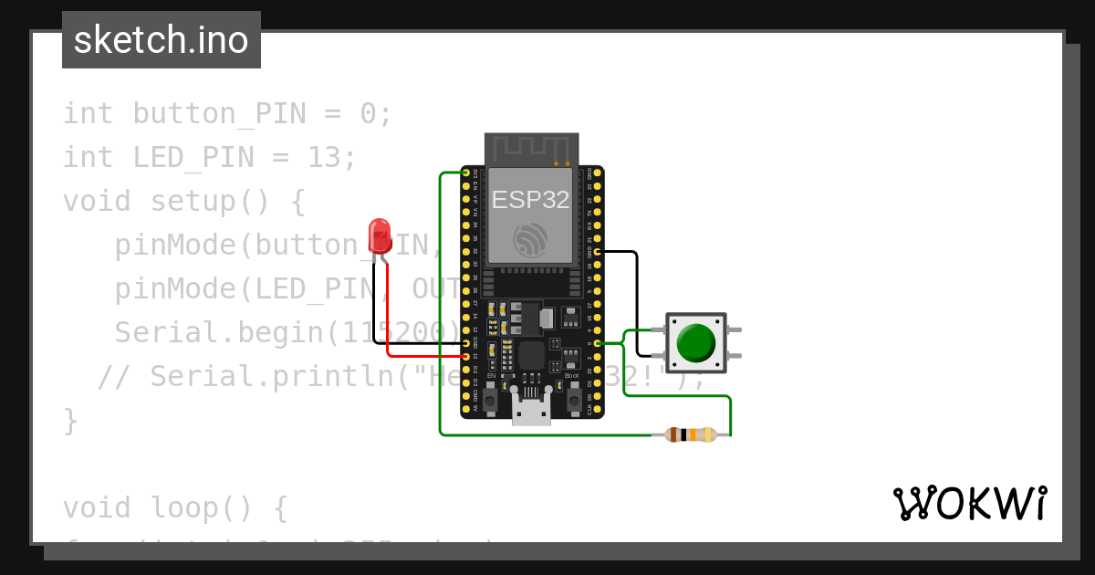 Led Blink Wokwi Esp32 Stm32 Arduino Simulator 0434