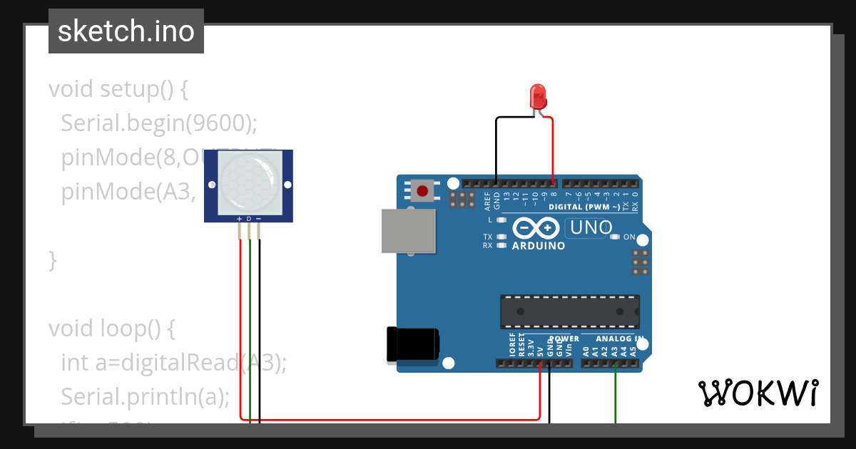 Pir Sensor Wokwi Esp32 Stm32 Arduino Simulator