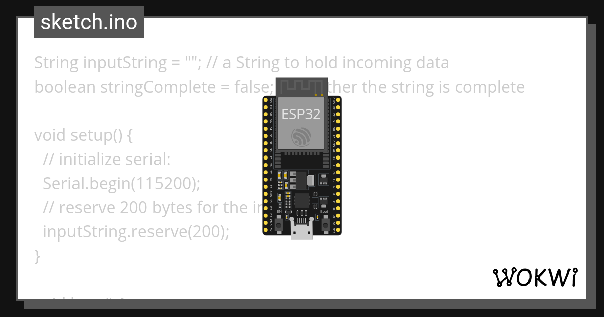 Serial In-Out - Wokwi ESP32, STM32, Arduino Simulator