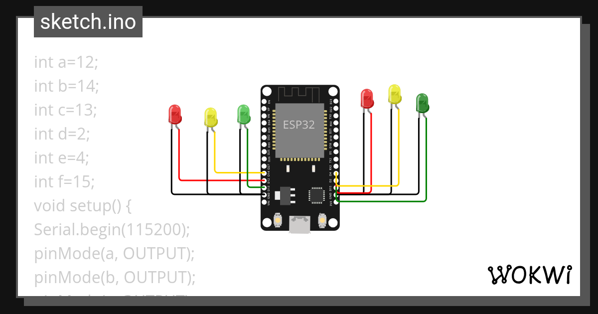 traffic light Copy - Wokwi ESP32, STM32, Arduino Simulator