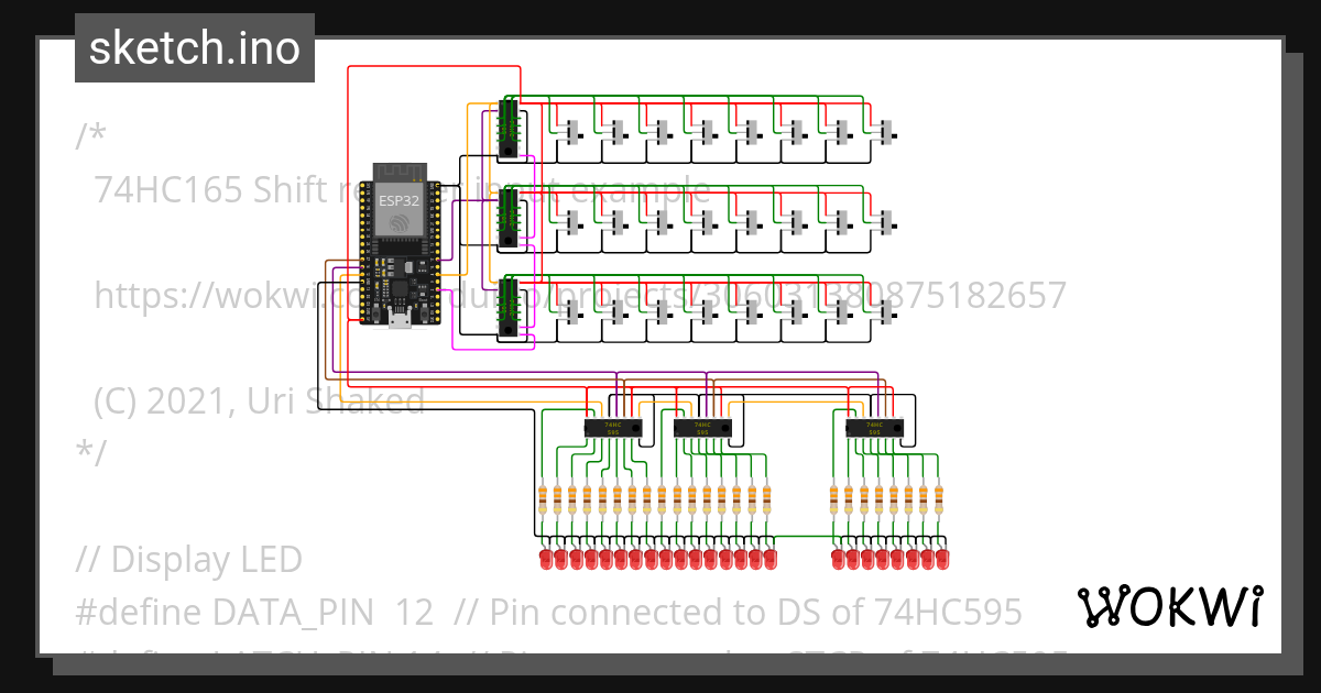 Switch 16 Channel - Wokwi ESP32, STM32, Arduino Simulator