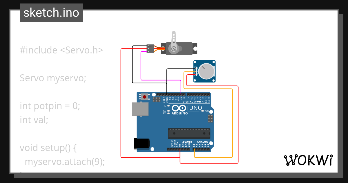 PRJ27 Servo - Wokwi ESP32, STM32, Arduino Simulator