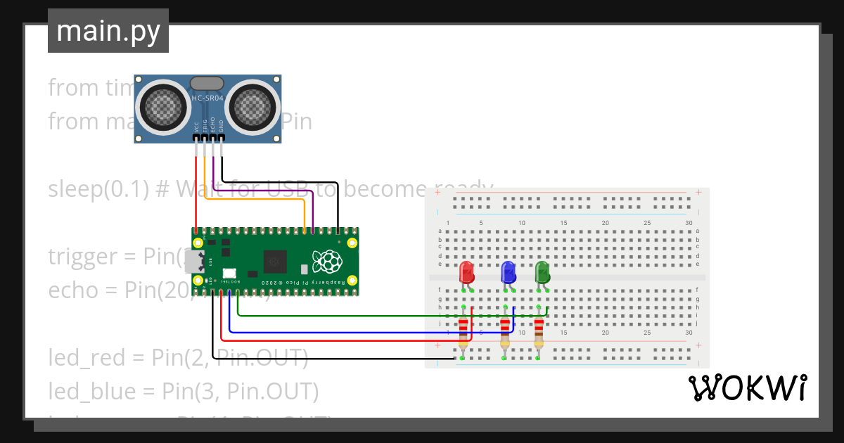 Ultrasonic Wokwi Esp32 Stm32 Arduino Simulator 7200