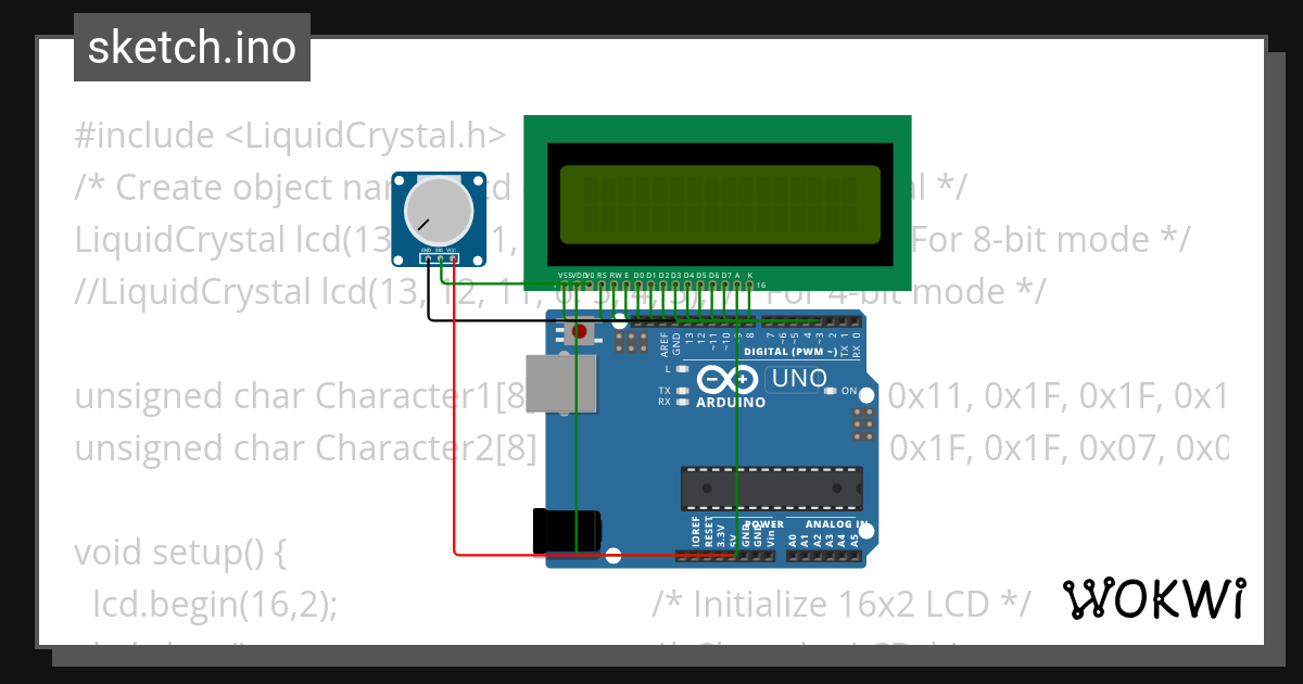 lcd - Wokwi ESP32, STM32, Arduino Simulator