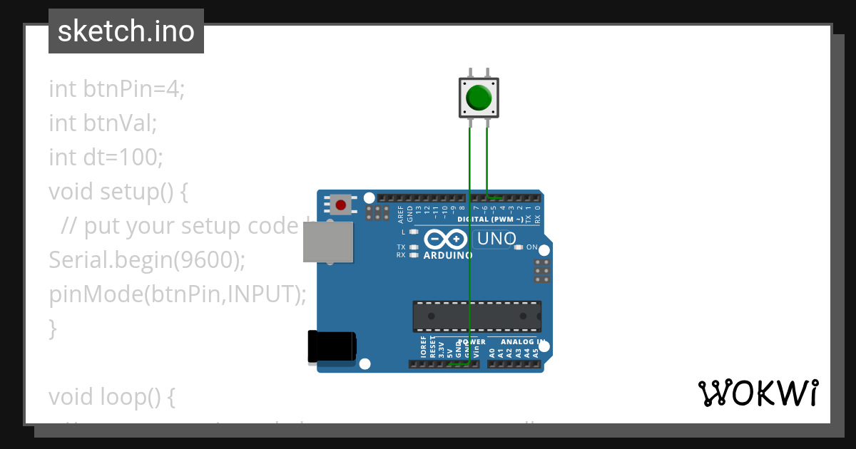 Button shortcut - Wokwi ESP32, STM32, Arduino Simulator