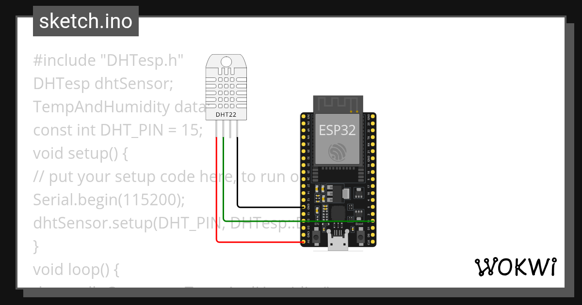 DHT Sensor - Wokwi ESP32, STM32, Arduino Simulator