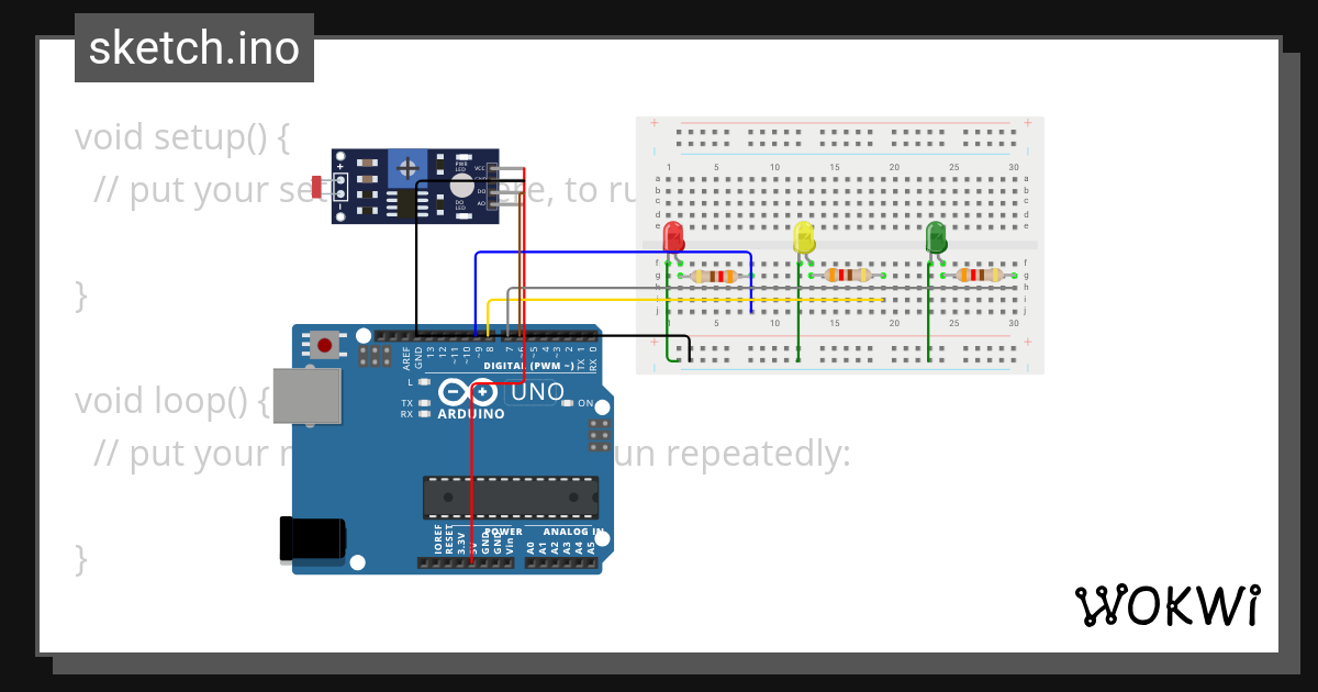 traffic light - Wokwi ESP32, STM32, Arduino Simulator