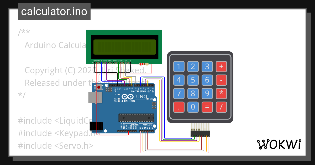 calculator.ino Copy - Wokwi ESP32, STM32, Arduino Simulator