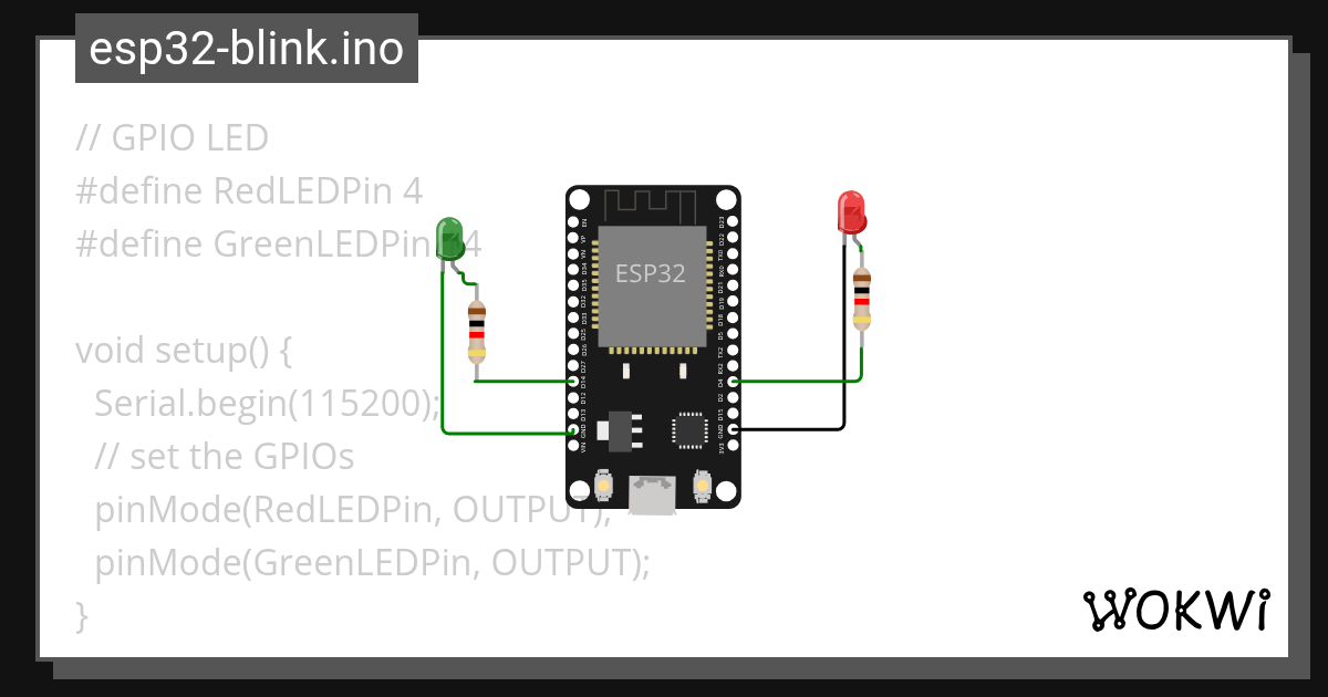 Simple Loop Blink Copy - Wokwi ESP32, STM32, Arduino Simulator