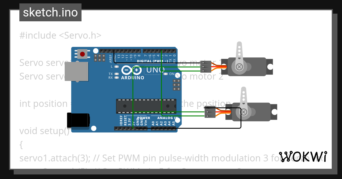 servo motor - Wokwi ESP32, STM32, Arduino Simulator