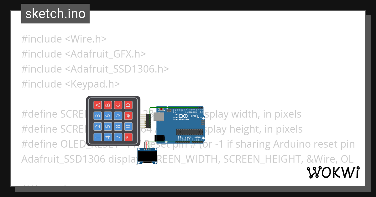keypad test (2) - Wokwi ESP32, STM32, Arduino Simulator