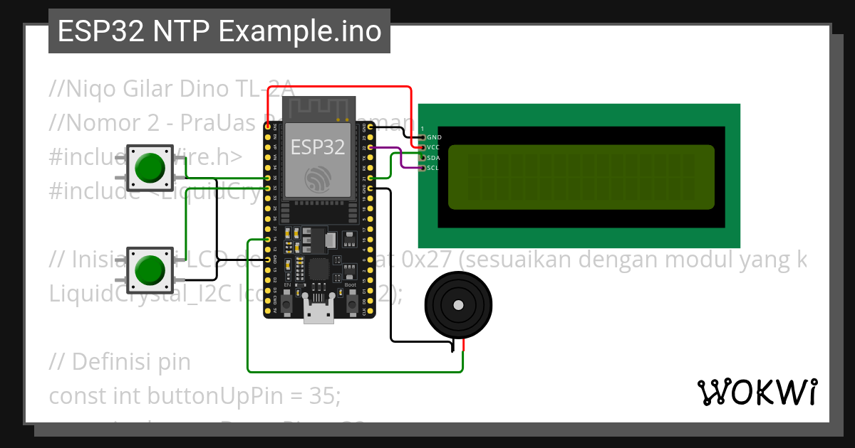 PK_NIQO GILAR DINO - Wokwi ESP32, STM32, Arduino Simulator