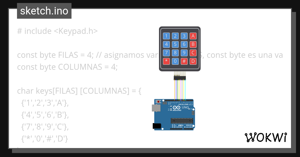 Teclado Matricial 4X4 Vr1 - Wokwi ESP32, STM32, Arduino Simulator Teclado Matricial 4X4 Vr1 - Wokwi ESP32, STM32, Arduino Simulator