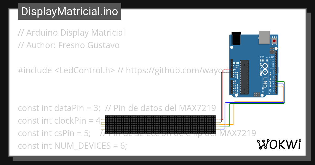 DisplayMatricial.ino Copy - Wokwi ESP32, STM32, Arduino Simulator