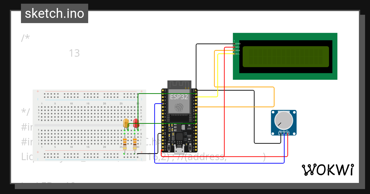 ใบงานที่13ตรวจจับควัน Wokwi Esp32 Stm32 Arduino Simulator 4641
