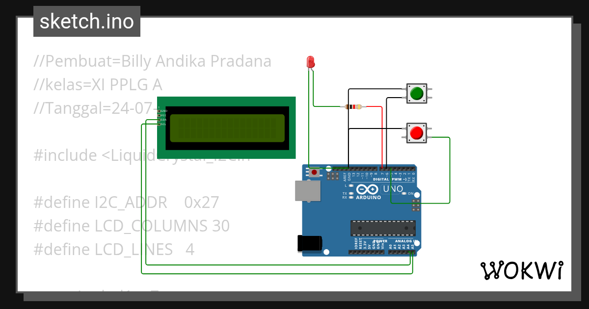 lcd-serial-2 button - Wokwi ESP32, STM32, Arduino Simulator