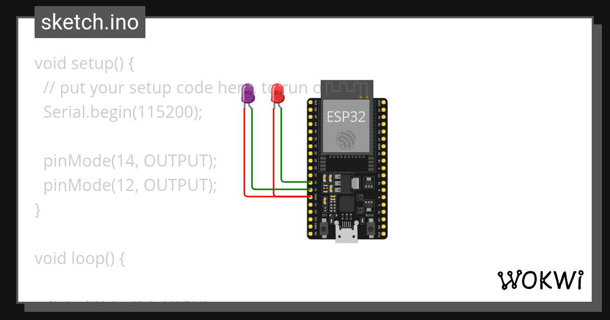 exp 1 - Wokwi ESP32, STM32, Arduino Simulator
