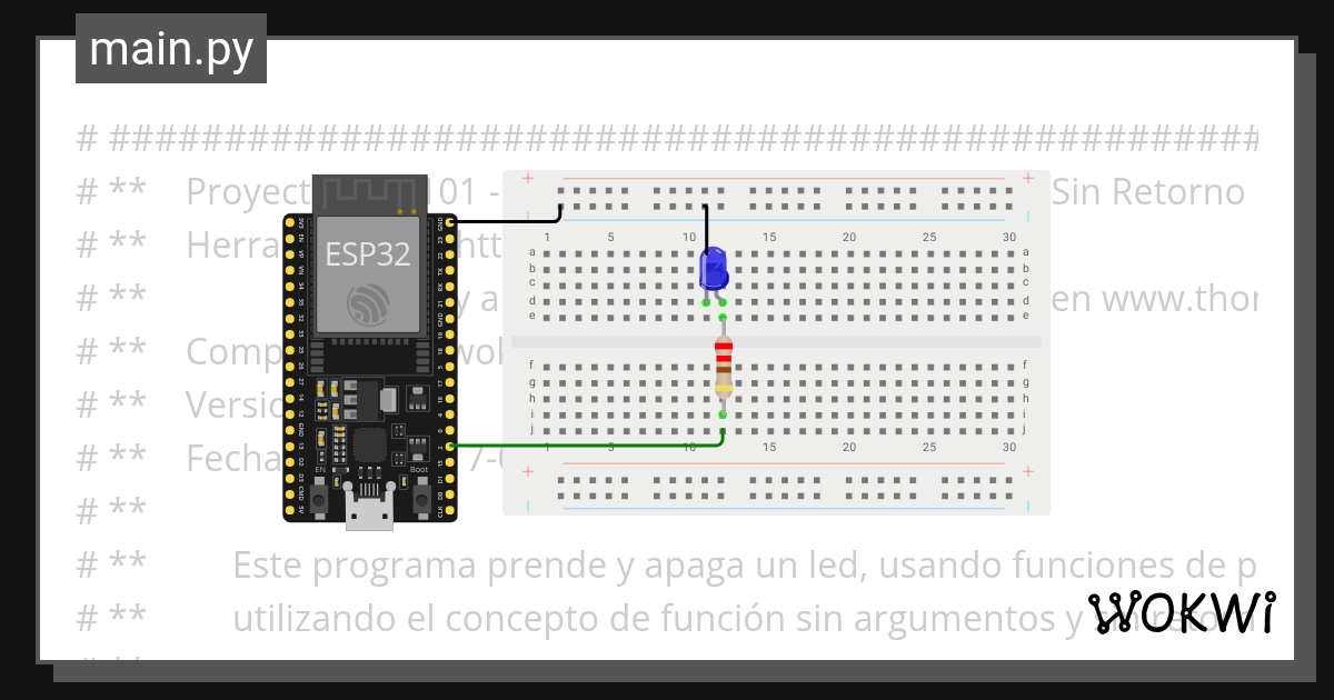 101 Led Funciones JAnzaldo - Wokwi ESP32, STM32, Arduino Simulator