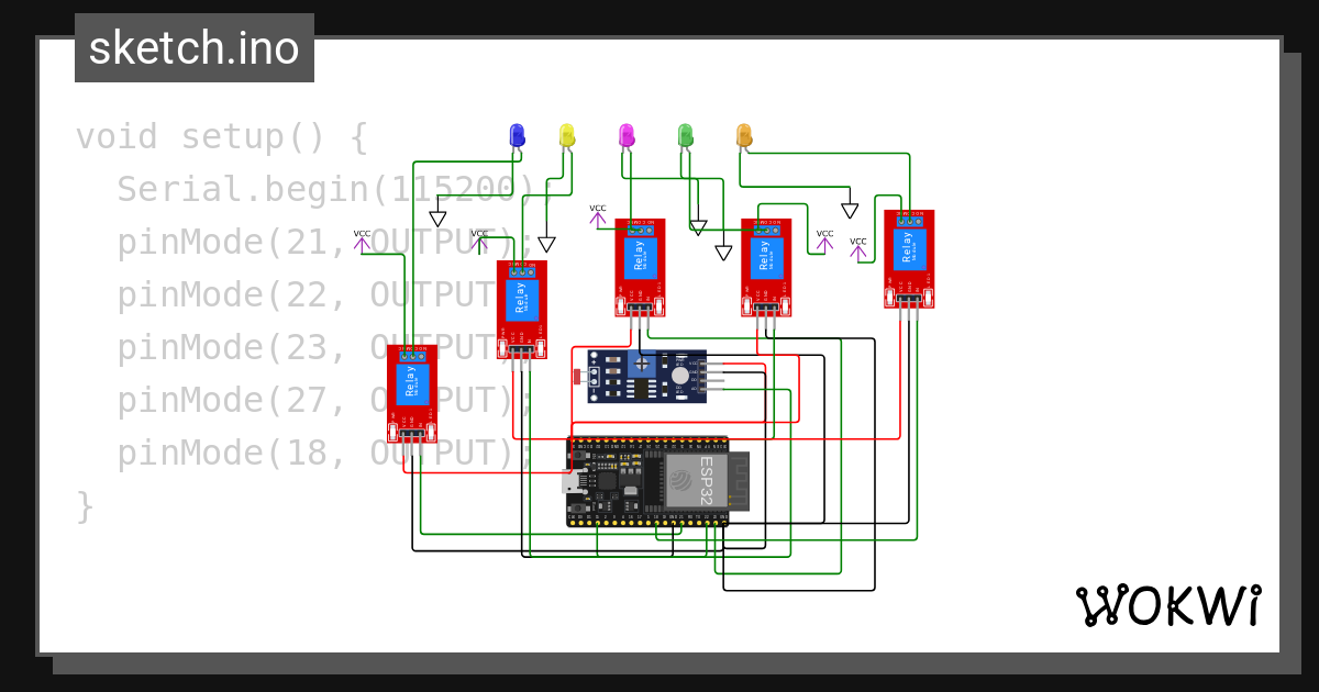 ควบคุมหลอดไฟตามความเข้มแสง Wokwi Esp32 Stm32 Arduino Simulator 