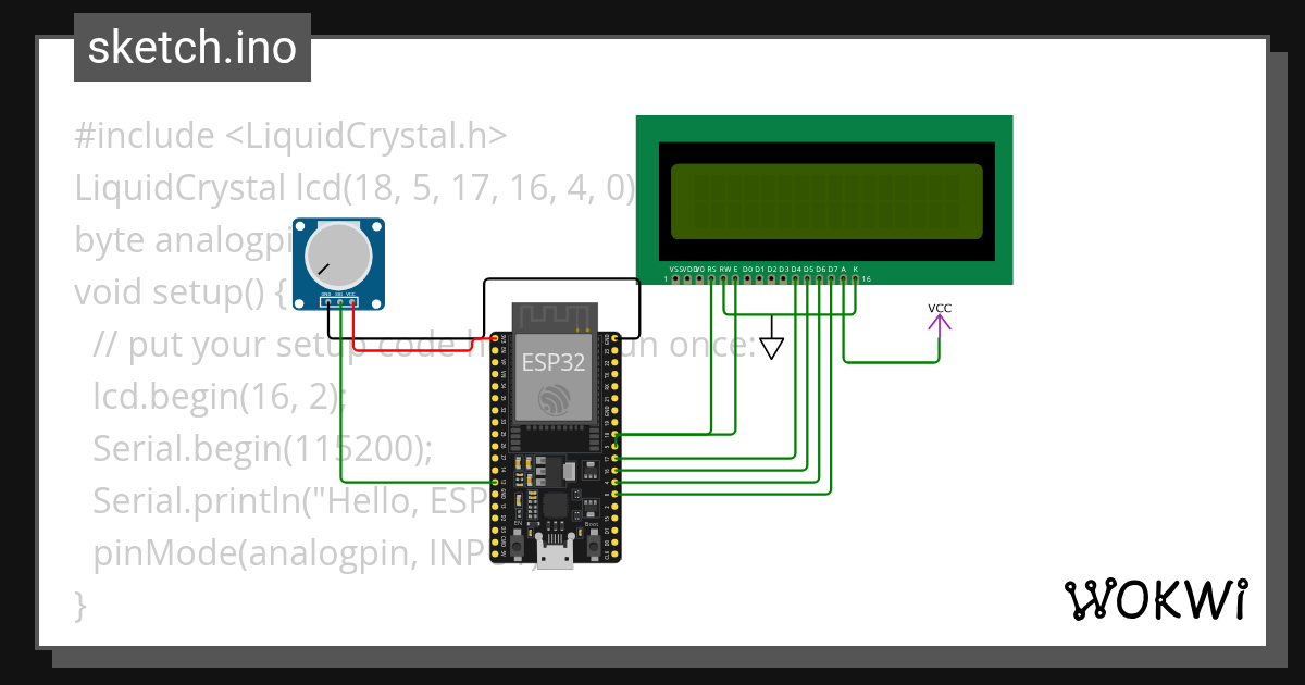 led on off using lcd Copy - Wokwi ESP32, STM32, Arduino Simulator