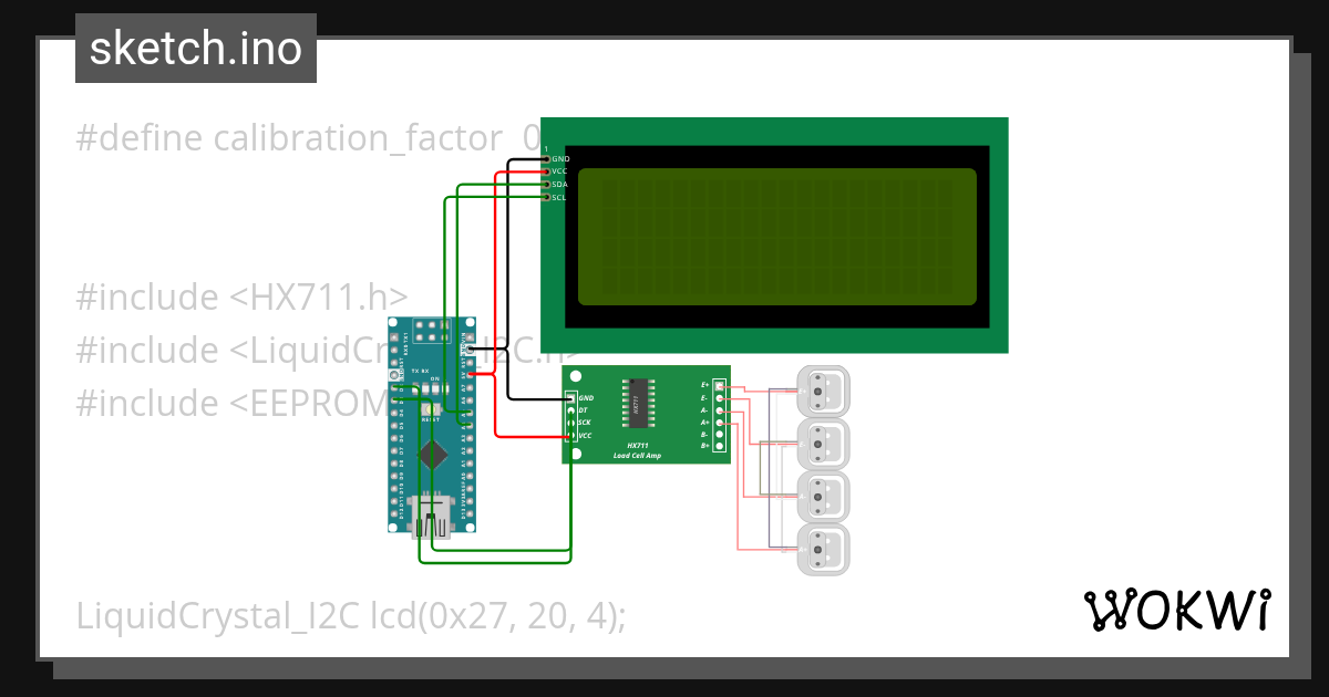 hx711 Project - Wokwi ESP32, STM32, Arduino Simulator