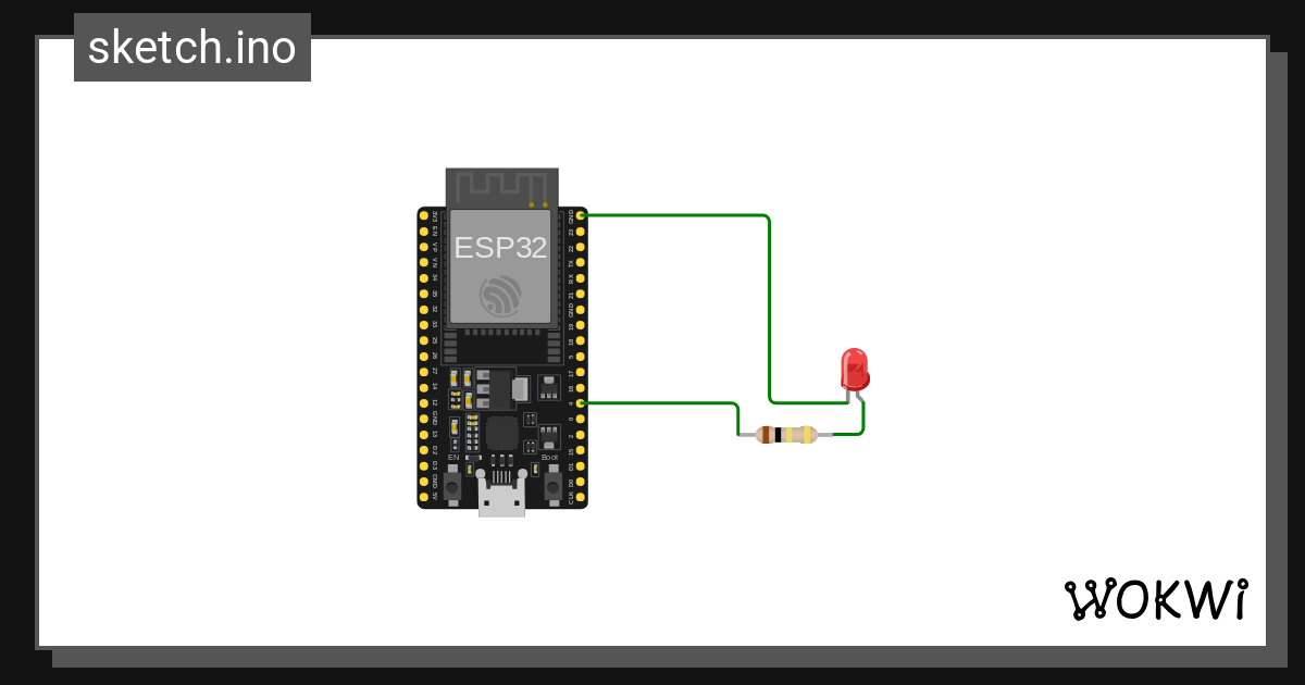 Blinking Led Esp32 Wokwi Esp32 Stm32 Arduino Simulator