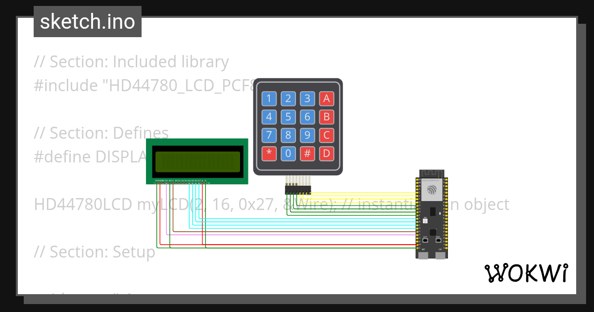 Keypad - Wokwi ESP32, STM32, Arduino Simulator