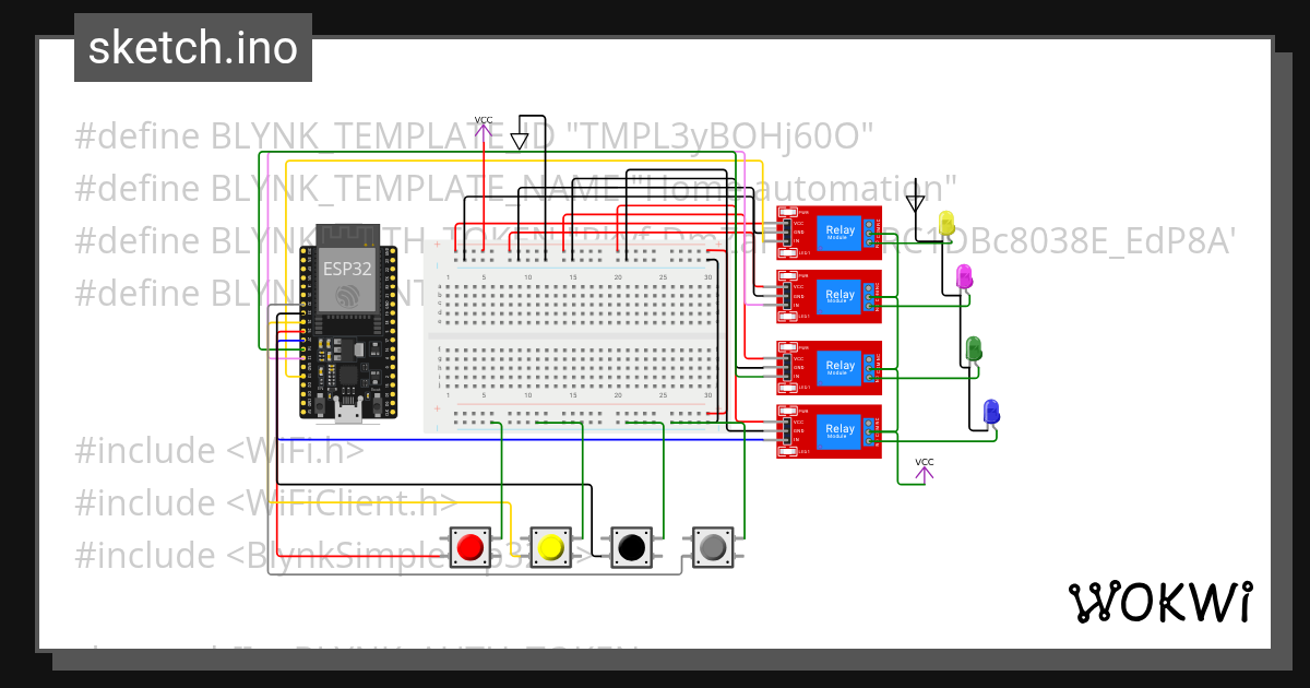 Home automation - Wokwi ESP32, STM32, Arduino Simulator