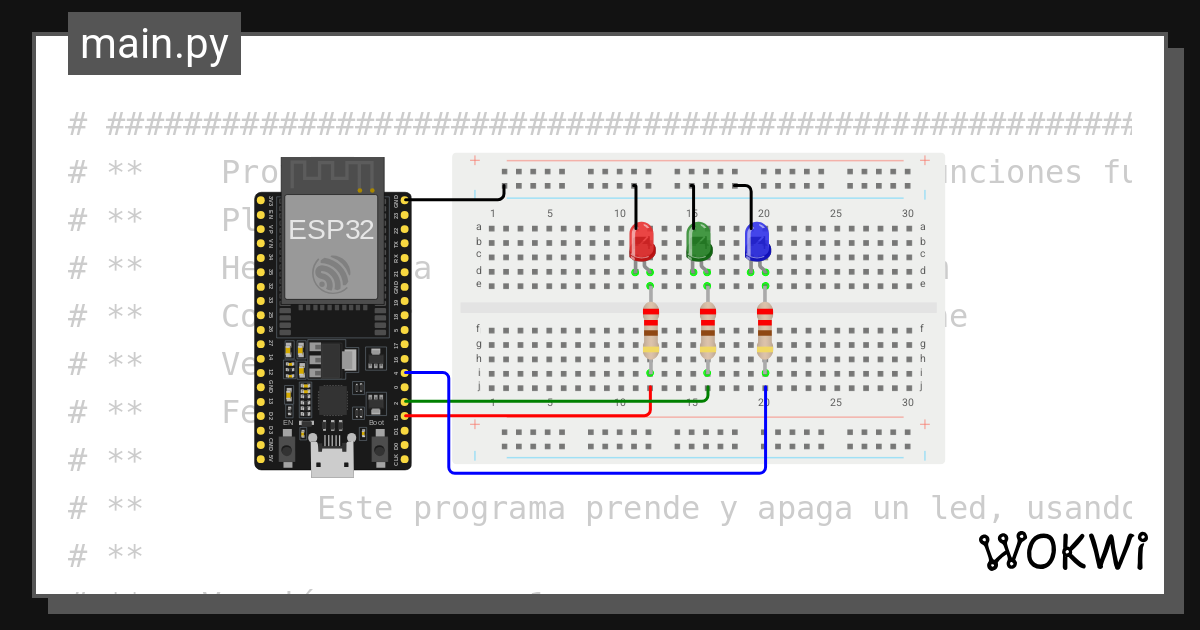 102 Led Funcionconargumentossinretorno Janzaldo Wokwi Esp32 Stm32 Arduino Simulator 6986