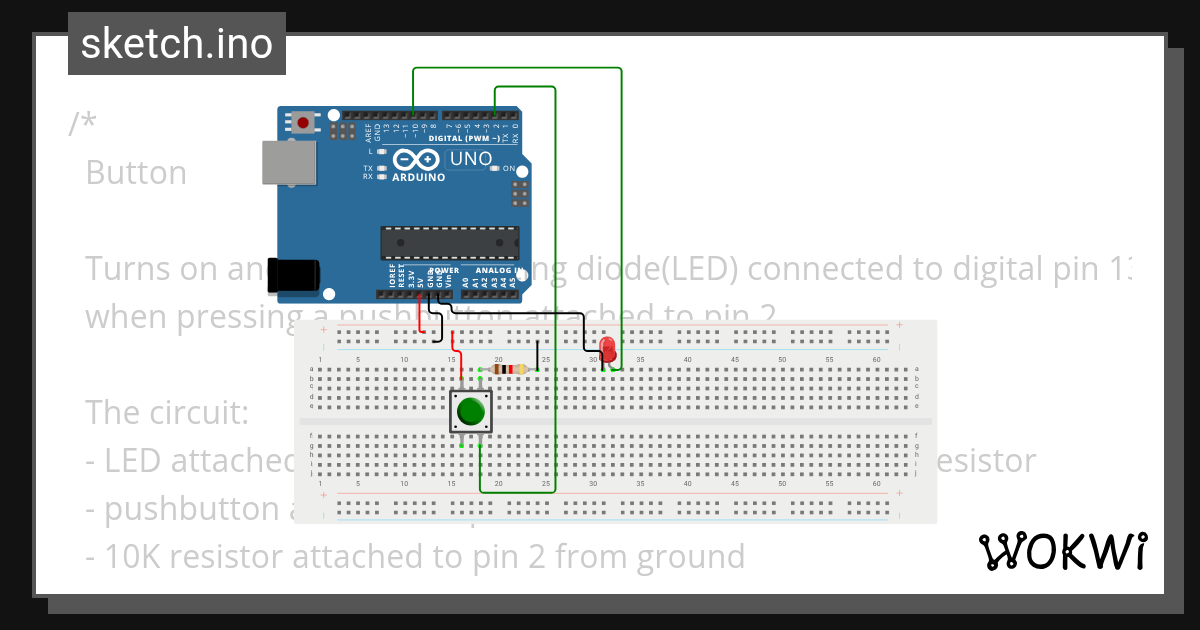 Push Button Demo Wokwi Esp32 Stm32 Arduino Simulator 2307