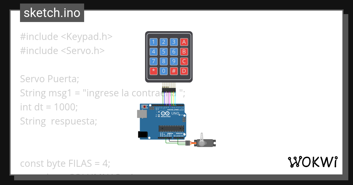 TECLADO - Wokwi ESP32, STM32, Arduino Simulator